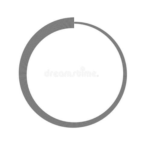Circular Loading Bar With Radial Progress Lines Stock Illustration