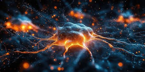 Glowing Neural Network Human Brain Synapse Nerve Signal Connections