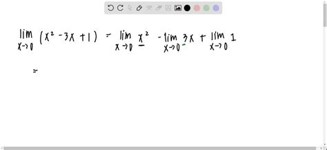 SOLVED Calculate The Limits And Explain Which Limit Theorems You Are Using In Each Case Limx