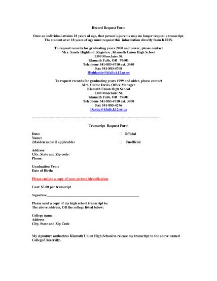 27 Application For Transcript Certificate Page 2 Free To Edit