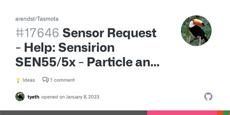 Sensor Request Help Sensirion Sen55 5x Particle And Voc Nox · Arendst Tasmota · Discussion