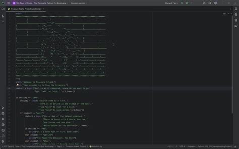 Pythonprojects Treasuregame Learningtocode Nestedifelse Atharva Belote