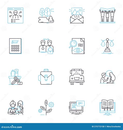 College Learning Linear Icons Set Education Learning Classroom