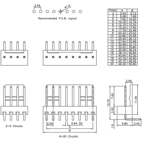 Polarized Header 4 Pin Male With Right Angle Leads Protostack