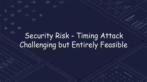 Security Risk Timing Attack Challenging But Entirely Feasible