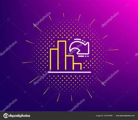 Decreasing Graph Line Icon Column Chart Sign Vector Stock Vector By