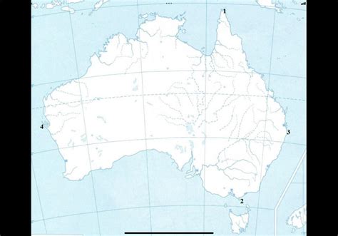 ПРАКТИЧНА РОБОТА Позначення на контурній карті основних географічних обєктів Австралії