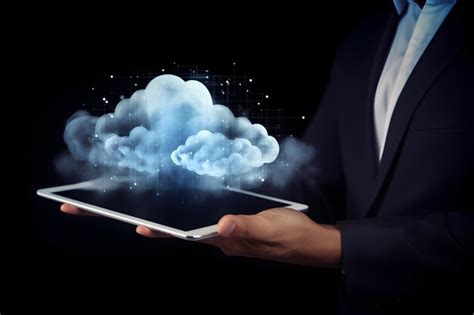 Premium Ai Image Cloud Data Storage Cloud Computing And Data Transfer