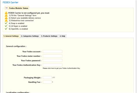 Installing And Configuring The Fedex Carrier Module In Prestashop Web