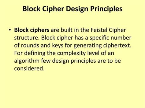Block Cipher And Its Design Principles Ppt Computing Technology And Computing
