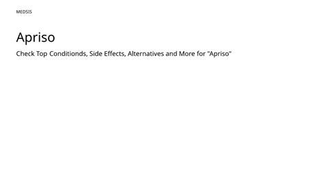 Apriso Medsis Apriso Medsis
