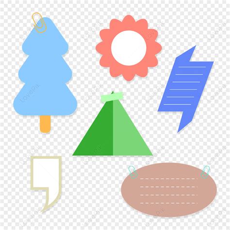 어린이용 컬러 스티커 세트 일러스트 노트 메모 별 우주 편지지 포스트잇 하트 학교압정심장 Png 일러스트 무료 다운로드 Lovepik