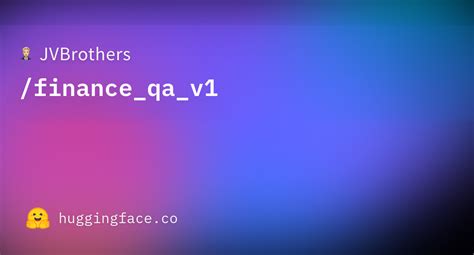jvbrothers finance qa v1 · datasets at hugging face