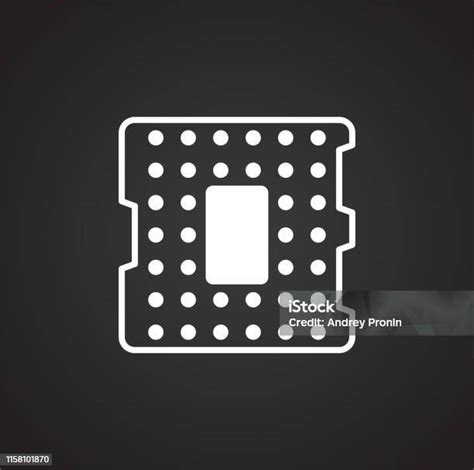 그래픽 및 웹 디자인배경에 컴퓨터 칩 관련 아이콘 간단한 그림 웹 사이트 버튼 또는 모바일 앱에 대한 인터넷 개념 기호입니다 Cpu에 대한 스톡 벡터 아트 및 기타 이미지