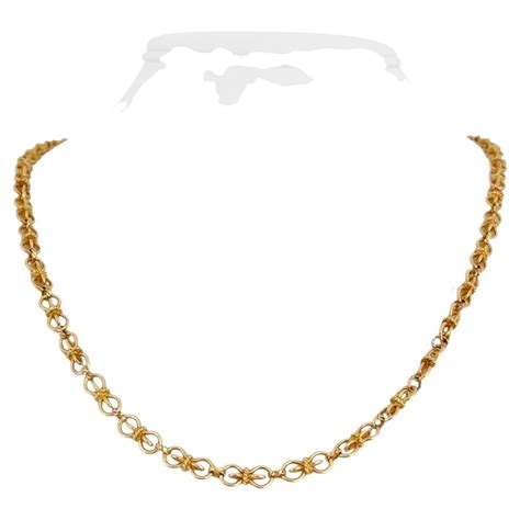 19 Karat Portuguese Yellow Gold Solid Figaro Link Chain Necklace For