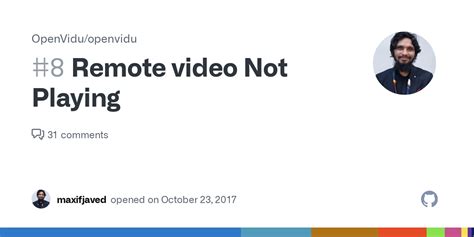 Remote Video Not Playing · Issue 8 · Openviduopenvidu · Github