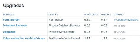 Processwireupgrade Not Showing Core Upgrade Options General Support