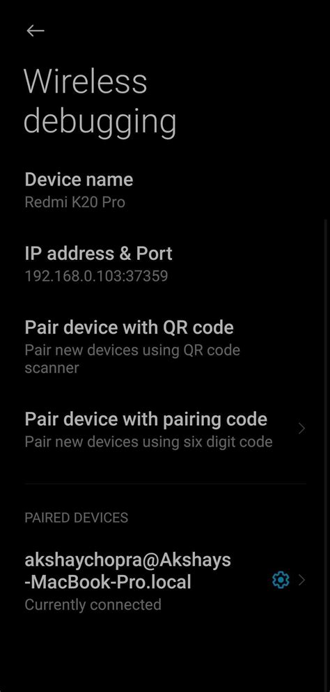 Android How To Connect A Device With Adb Over Wifi When Making App With Flutter Stack Overflow