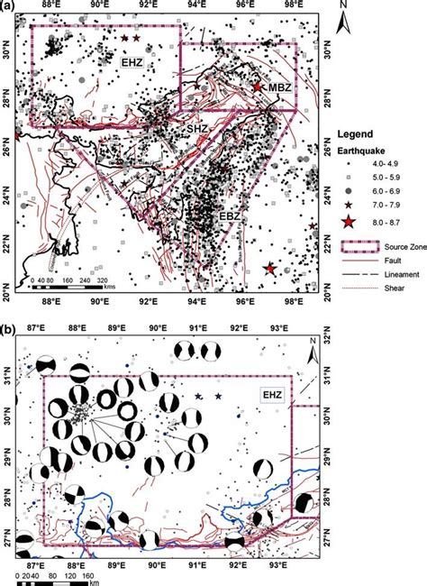 A The Classified Seismic Source Zones Based On The Seismicity