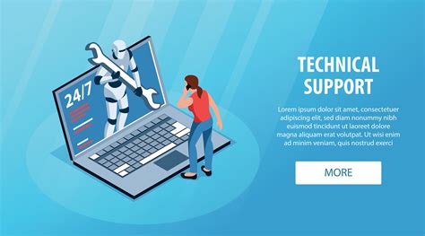 Technical Support Horizontal Banner 28571331 Vector Art At Vecteezy