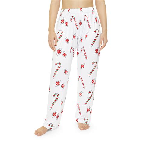 Candy Cane Womens Pajama Pants Etsy