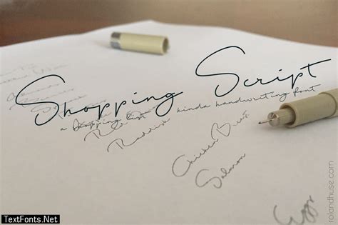 shopping script font
