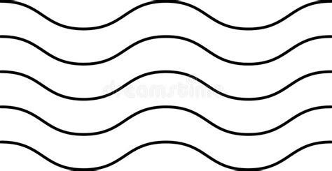 Water Wave Sea Wave Wavy Line Set Line Water Waves Icon Sign Vector