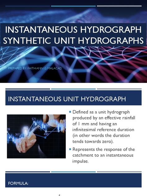 Instantaneous Hydrograph Synthetic Unit Hydrographs Prepared By Faith Ann G Malacad Pdf
