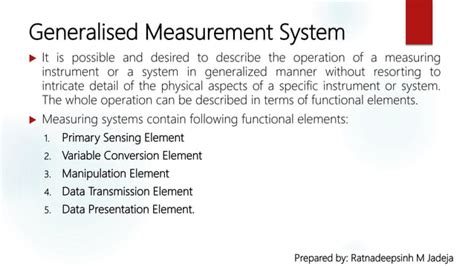 introduction to generalized measurement system pptx