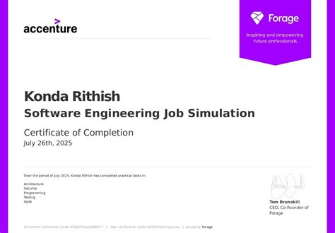 Accenture Forage Softwareengineering Virtualexperience Jobsimulation Techcareer