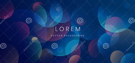 Abstract Colorful Gradients Color Overlapping Circles On Dark Blue Background Modern Concet