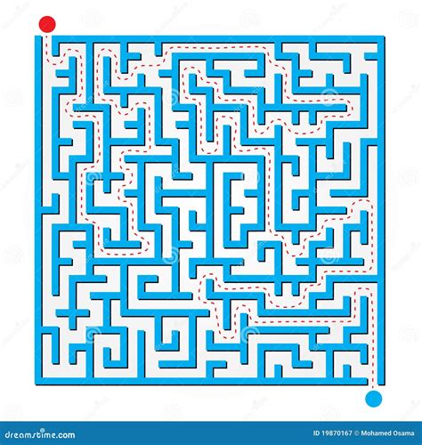 2d Maze Stock Vector Illustration Of Enter Choice Achievement 19870167