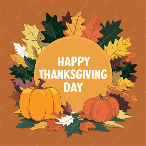 Thanksgiving Day Logo Design With Dried Leaves Premium Ai Generated
