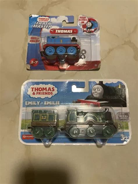 Thomas And Friends Trackmaster Push Along Emily And Thomas Metal Train Engine New £808 Picclick Uk