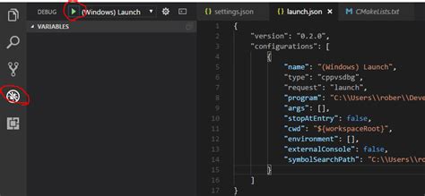 Cmake How Do I Debug A C Application In Vscode Using The Visual