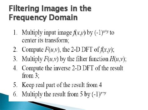 Filtering In The Frequency Domain Chapter 4 Chapter