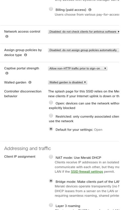solved re there is no setting of walled garden and captive portal strength the meraki community