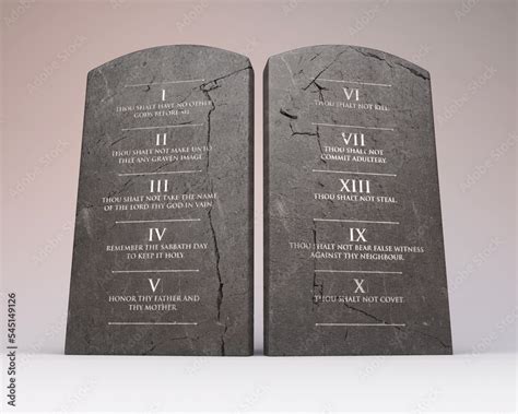 Ten Commandments Stone Tablets Stock Illustration Adobe Stock