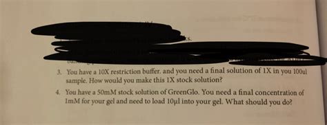 solved 3 you have a 10x restriction buffer and you need a