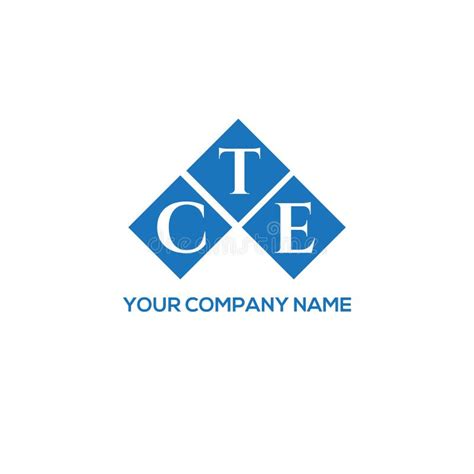 Cte Letter Logo Design On White Background Cte Creative Initials