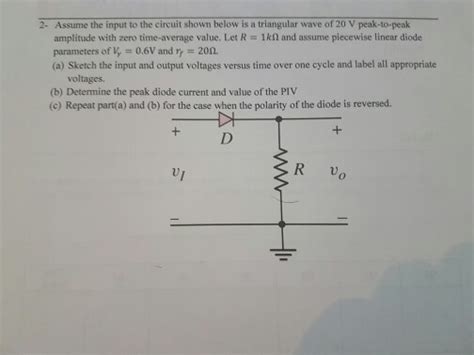 solved assume the input to the circuit shown below is a