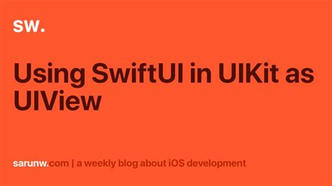 Mahmoud Bassuni On Linkedin Using Swiftui In Uikit As Uiview Sarunw