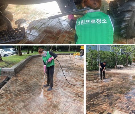 분당 중앙공원 보도 블럭 이끼청소 새로운 바닥으로 공원을 더욱 아름답게