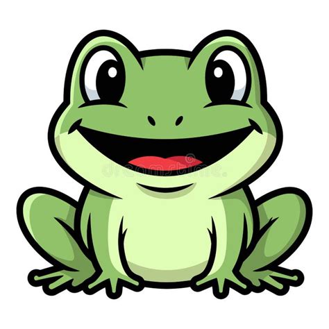 Smiling Cartoon Frog Illustration Stock Vector Illustration Of Vector