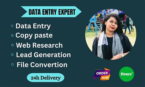 Be Your Virtual Assistant For Accurate Data Entry Copy Paste Work By