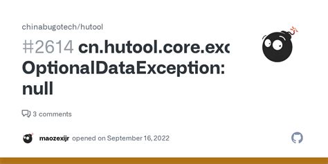 Re Exceptions Utilexception Optionaldataexception Null · Issue 2614