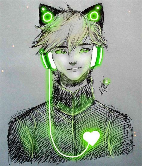Miraculousladybug Adrien Drawing Fanart Miraculousheartphones