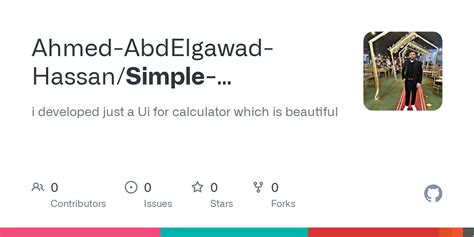 Github Ahmed Abdelgawad Hassansimple Calculation Ui I Developed
