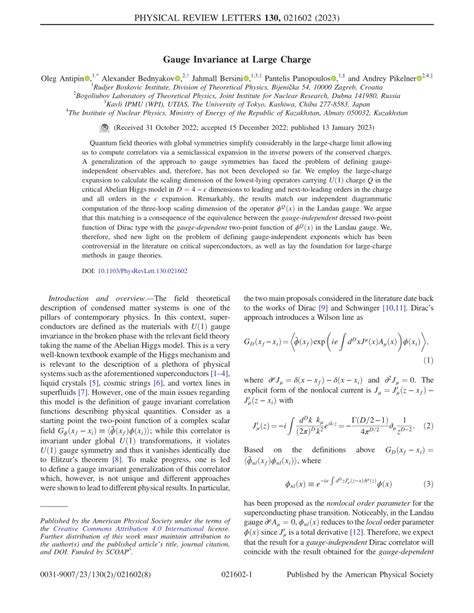 Pdf Gauge Invariance At Large Charge