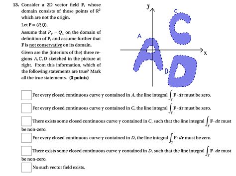 3 Consider A 2d Vector Field F Whose Domain